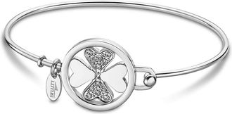 Lotus Armband Kleeblatt für Damen aus Edelstahl in der Farbe Silber, Durchmesser 6,5 cm, LS2014-2/1