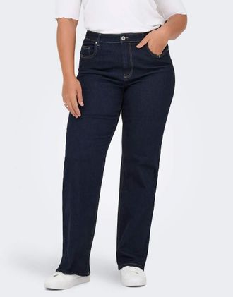 Only Wide Fit - Jeans aus dunkelblauem Denim