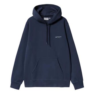 Carhartt Work in Progress Hooded Script Embroidery SweaT-shirt - Homme - Sweatshirts et sweats &agrave; capuche - Bleu - Taille: S