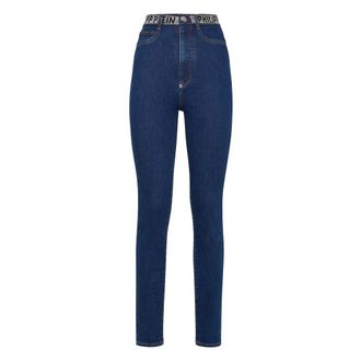 Philipp Plein Denim Super High Waist Jegging - - Jeans - Damen - Blau - W28
