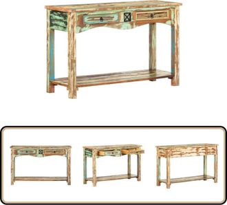 vidaXL Konsolentisch 120x40x75 cm Altholz Massiv - Vintage Tisch - Holzt Tisch - Wohnzimmertisch - Beistelltisch - Konsole
