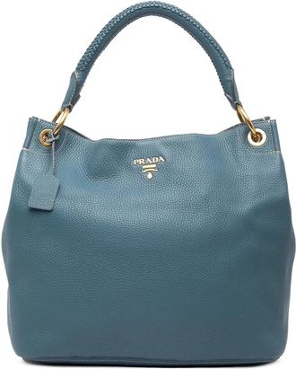 Prada Hobo Bags - Vitello Daino Hobo - Gr. unisize - in Blau - f&uuml;r Damen