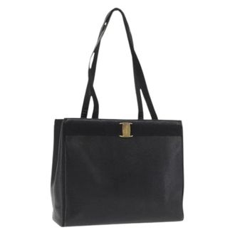 Ferragamo Sac bandouli&egrave;re en cuir Pre-owned - Femme - Pre-owned - Noir - Taille: ONE Size