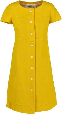 Courrèges robe à boutonnière (années 1960) - Jaune