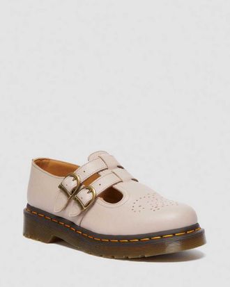 Dr. Martens 8065 Mary Jane Virginia Leder Schuhe in Creme, Gr&ouml;&szlig;e: 36