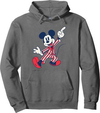 Disney Mickey Mouse Striped Pajamas Slumber Party PJs Pose Pullover Hoodie