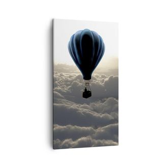 Arttor Bilder auf Leinwand Wolke Ballon Himmel Leinwandbild mit Rahmen 45x80cm Wandbilder Dekoration Wohnzimmer Schlafzimmer Küche Deko Klein Wanddeko Bild W