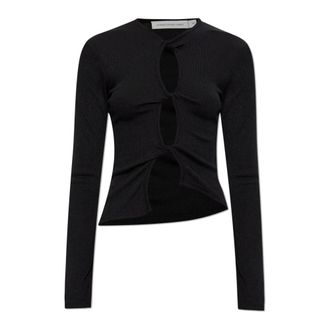 CHRISTOPHER ESBER Femme, Tops, Noir, Taille: 38 FR Open Twist Long Sleeve Top