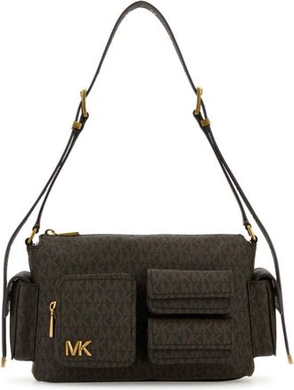 Michael Kors Femme, Sacs, Brun, Taille: ONE Size Dakota Medium Signature Logo Shoulder Bag