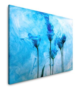 Paul Sinus Art weiße Rosen 120x 80cm Inspirierende Fotokunst in Museums-Qualität für Ihr Zuhause als Wandbild auf Leinwand in