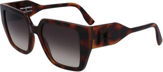 Karl Lagerfeld Femme, Accessoires, Brun, Taille: ONE Size Injected Frame Lunettes de soleil