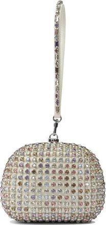 Self Portrait Femme, Sacs, Gris, Taille: ONE Size Sac Pochette en Maille de Cristal