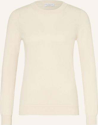 Brunello Cucinelli Brunello Cucinelli Cashmere-Pullover Mit Schmucksteinen beige