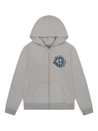 Denim Tears University zip-up hooded hoodie - Grau