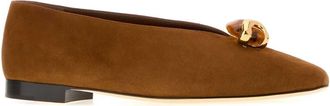 Jimmy Choo London Womens Caramel Suede Margot Ballerinas Tanamber Ballerine Flat Shoes