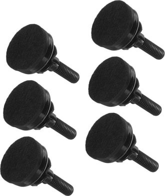 Angoily 6 Stück Teiliges Verstellbare Möbel nivellierfüße aus Langlebigem Kunststoff und Stahl Höhenverstellbar mit Rutschfesten Pads Geeignet für Tischbeine 