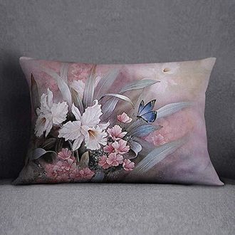 Bonamaison Le Jardin du Lin Kissenhüllen, Cotton, Mehrfarbig, 45x45