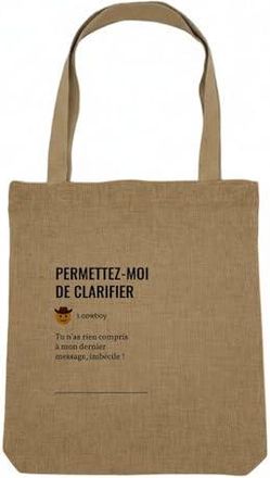 Fabulous Sac Shopping Tote Bag Aspect Lin - Permettez-moi De Clarifier Jargon Travail Office Email Icone Bureau Collegue Humour - Sac de Courses Toile Epaisse 