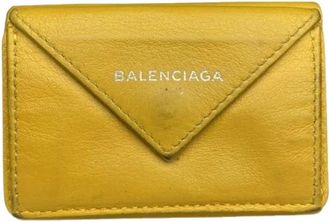 Balenciaga Portefeuille porte-cartes Pre-owned - Femme - Pre-owned - Jaune - Taille: ONE Size