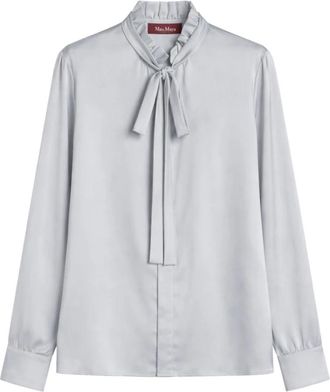 Max Mara Femme, Blouses et Chemises, Gris, Taille: 40 FR Blouse en soie
