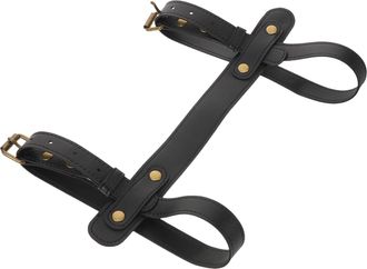 UPKOCH Verstellbarer Yogamatten Gurt aus PU Leder Leichter Tragegurt mit Schnalle f&uuml;r Pilates und Fitnessmatten Universell Kompatibel Schwarz Outdoor Workout