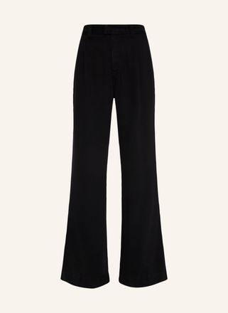7 For All Mankind Pants Pleated Trouser Flare Fit schwarz
