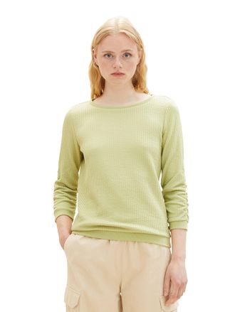 Tom Tailor Damen 1039822 Sweatshirt mit Raffarm, 32256-dusty pear Green, L