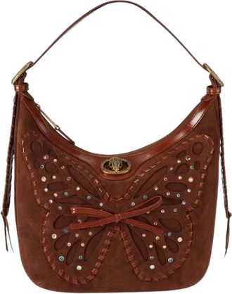 Kurt Geiger Femme, Sacs, Brun, Taille: ONE Size Chelsea S Hobo Butterfly