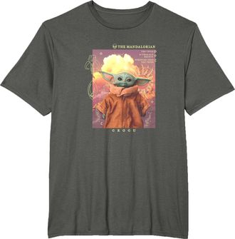 Star Wars The Mandalorian Grogu Celestial Photo T-Shirt