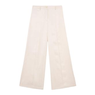 Oltre Palazzo-Hose aus Satin - - Trousers - Damen - Rosa - M