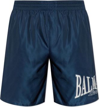 Balmain Homme, Maillots de bain, Bleu, Taille: 2XL Swim Shorts