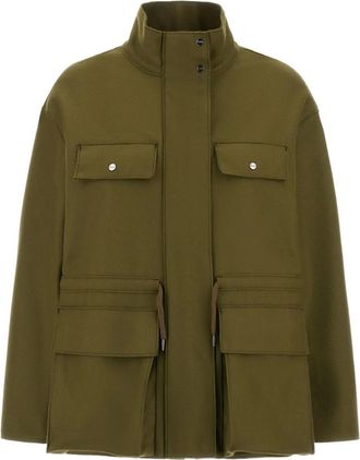 Herno veste &agrave; poche &agrave; rabat - Vert