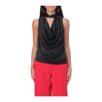 Pinko Schwarzes &auml;rmelloses Top Elegant und Vielseitig - - Tops - Damen - Schwarzk - L