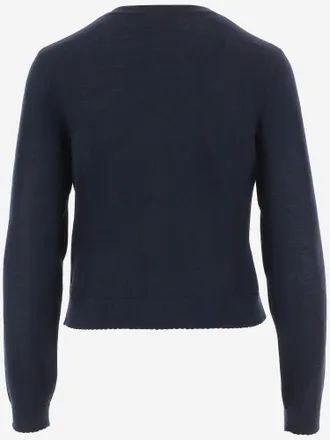The Garment Womens Wool Knit Jumper Navy Sweater