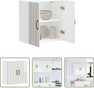 vidaXL K&uuml;chenm&ouml;bel - K&uuml;chen-H&auml;ngeschrank Lucca Hochglanz-Wei&szlig; Holzwerkstoff