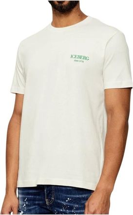 Iceberg Homme, Tops, Blanc, Taille: XL Tee Small Branding