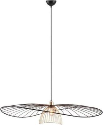 Trio Suspension lauris 100 cm en noir mat 1xe27 10 w ip20 - trio