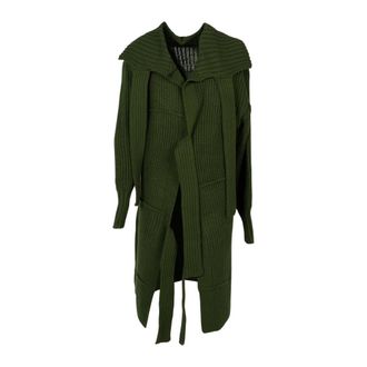 La Haine Inside Us Lm281 Langer Cardigan - - Knitwear - Damen - Gr&uuml;n - M/L