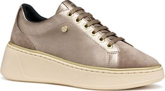 Geox Damen D SUNNETTY Sneaker, Beige, 35 EU