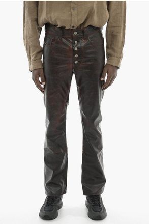 Diesel Vegan Leather 5-Pocket Trousers P-REVOL size 44