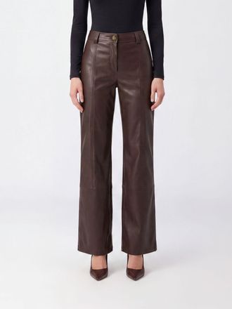 Liu Jo Pantalon &eacute;vas&eacute; en similicuir &agrave; taille haute