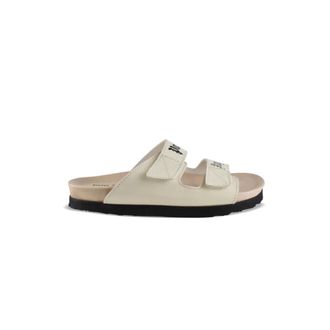 Palm Angels Femme, Chaussures, Beige, Taille: 36 EU Sandales Plates en Cuir