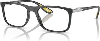 Ray-Ban Rb7222m Optics Scuderia Ferrari Collection Grau Fassung Klar Glas Polarisiert 54-18