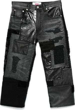 Junya Watanabe x Levis Patchwork-Jeans - Schwarz