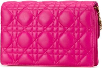 Dior Hobo Bags - Lambskin Cannage DiorAddict Wallet on Chain - Gr. unisize - in Gold - f&uuml;r Damen