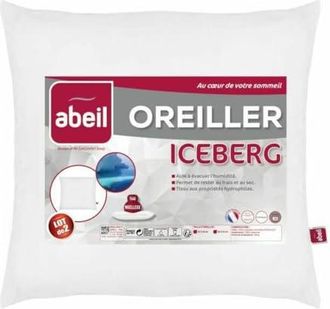 Abeil Lot de 2 Coussins Souples Iceberg 60 x 60 cm