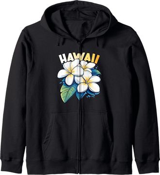 Hawaiian Dreams Hawaii Plumeria Frangipani Blume Maui Kauai Aloha Surfer Kapuzenjacke