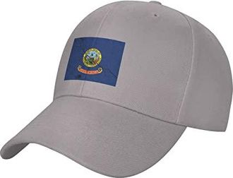 Generic Casquette De Camionneur Effet De Texture du Drapeau De LIdaho Chapeau De Papa Casual,Respirant Casquette Baseball pour Voyages Golf Homme