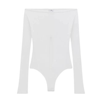 Courr&egrave;ges Cut-out Bodysuit - - Tops - Damen - Wei&szlig; - XS