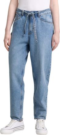 Tom Tailor Tom Tailor Damen 1048105 TTADEA Barrel Jeans mit Gürtel, 10119-Used Mid Stone Blue Denim, XS